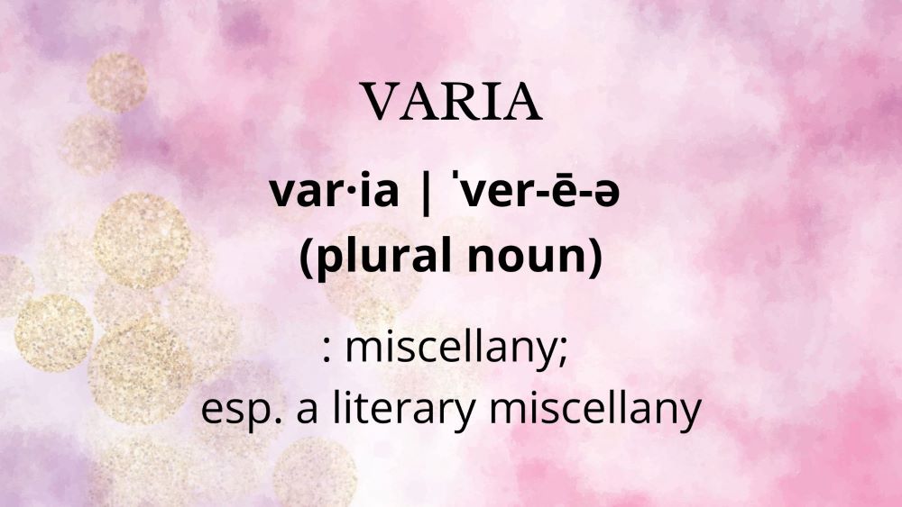 A literary miscellany.